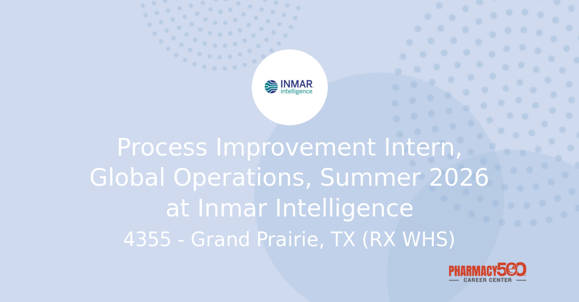 Process Improvement Intern, Global Operations, Summer 2026 at Inmar ...