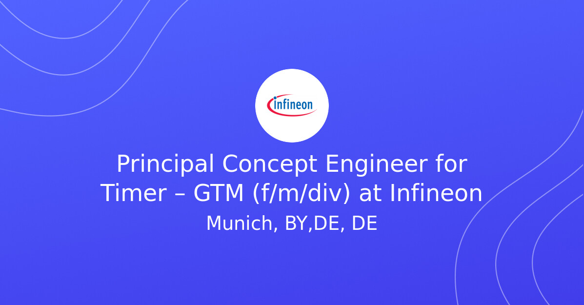 Principal Concept Engineer for Timer – GTM (f/m/div) vacancy at ...