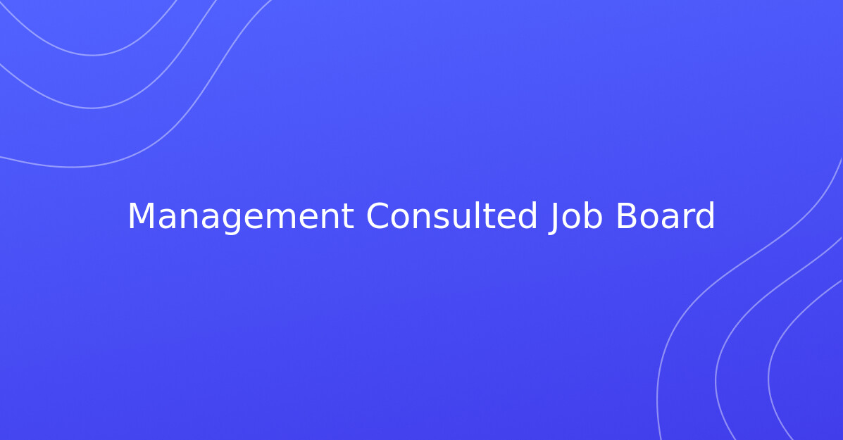 Management Consulted Job Board