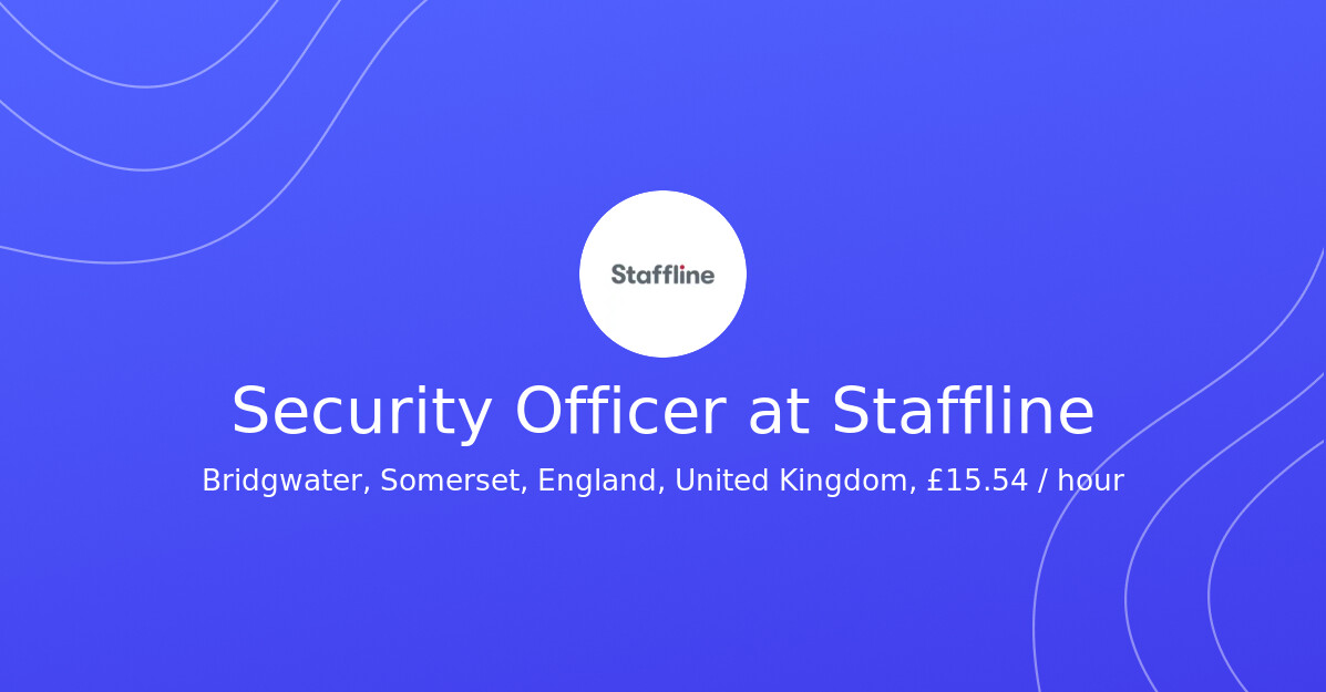Security Officer job with Staffline - Hiredonline