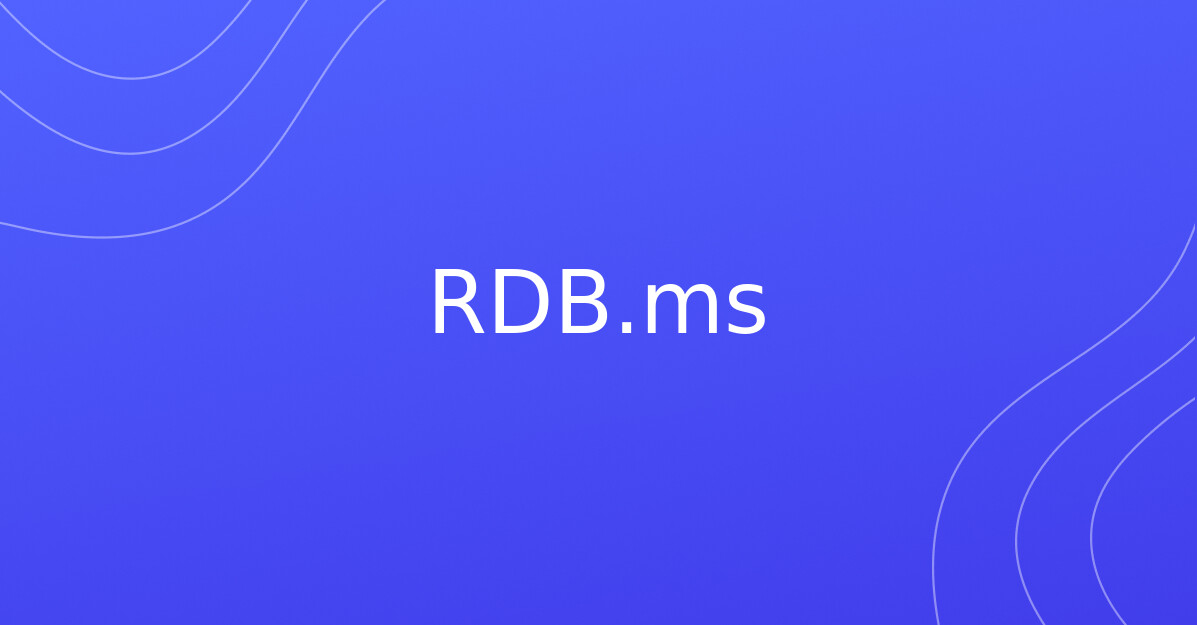 Sign In - RDB.ms