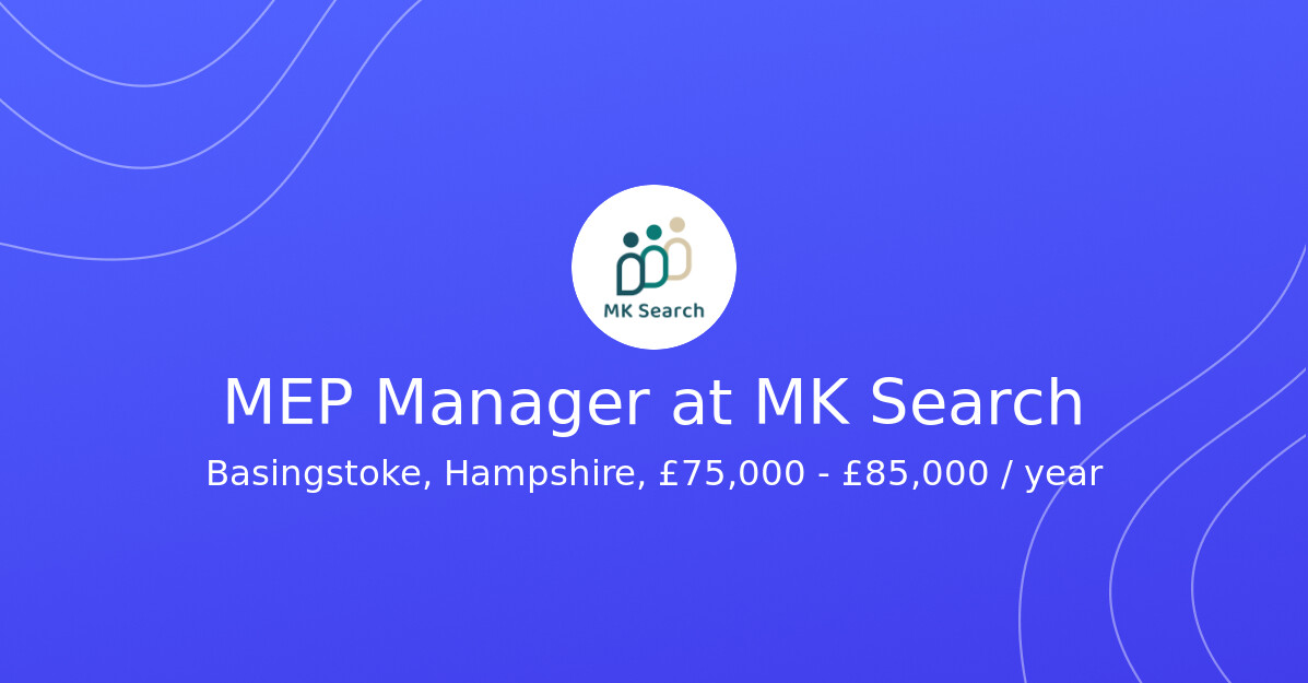 MEP Manager at MK Search - MEPJOBS UK