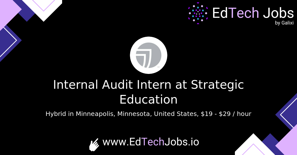 Internal Audit Intern at Strategic Education - EdTech Jobs