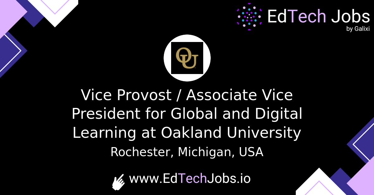 Vice Provost / Associate Vice President for Global and Digital Learning ...