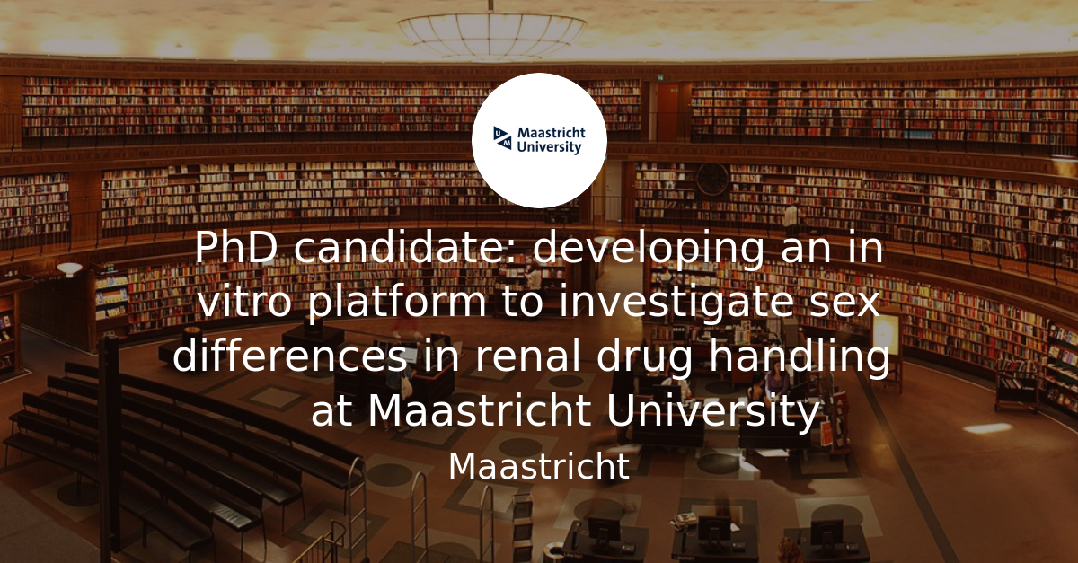 PhD candidate: developing an in vitro platform to investigate sex ...