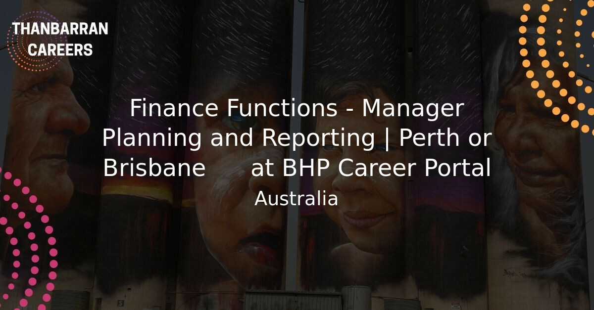 Finance Functions - Manager Planning and Reporting | Perth or Brisbane ...