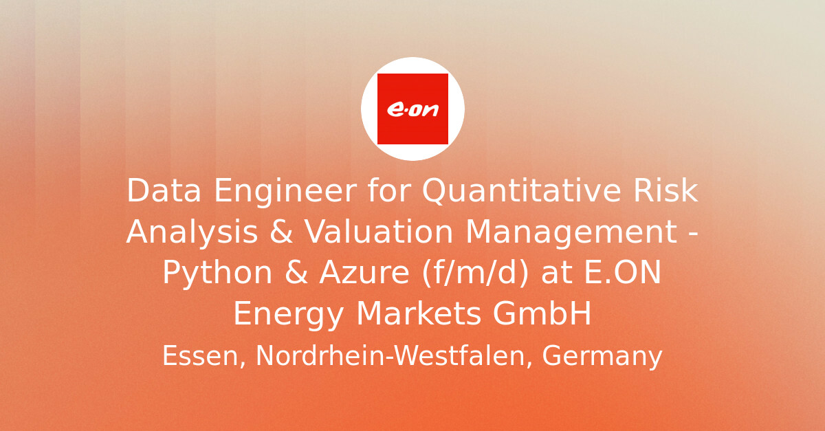 Data Engineer for Quantitative Risk Analysis & Valuation Management ...