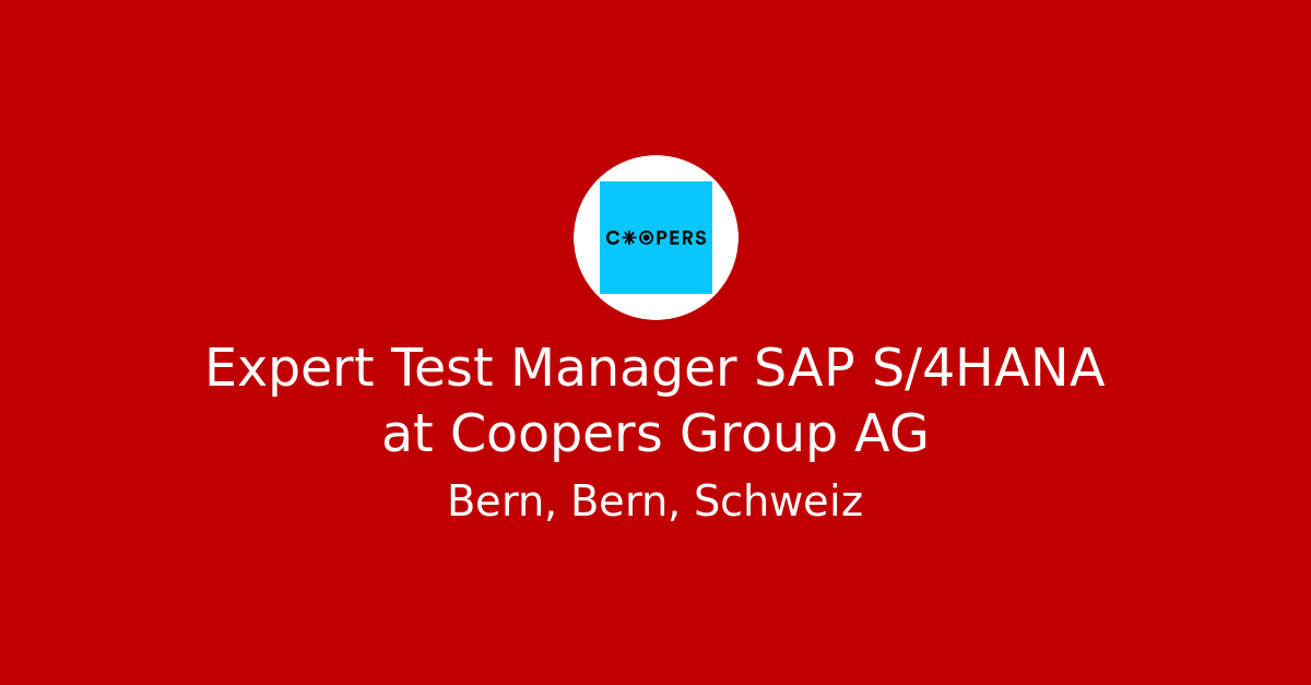 Expert Test Manager SAP S/4HANA
