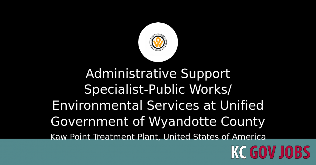 Administrative Support Specialist-Public Works/ Environmental Services ...