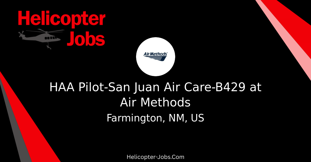 HAA Pilot-San Juan Air Care-B429 at Air Methods - Helicopter Jobs