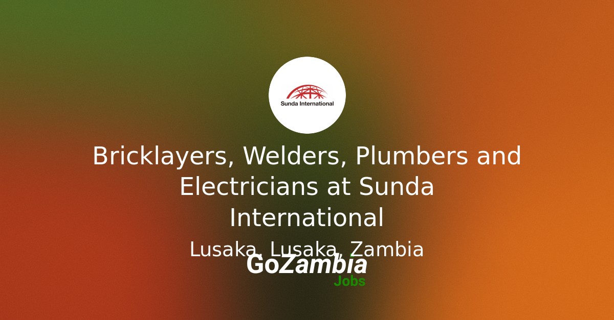 Bricklayers, Welders, Plumbers and Electricians at Sunda International ...